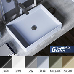 Karran 23-5/8"W x 17-3/4"D Ice Blue Rectangular Bathroom Sink at Menards®