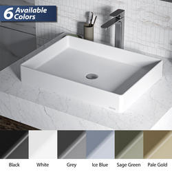 Karran 23-5/8"W x 17-3/4"D White Rectangular Bathroom Sink at Menards®