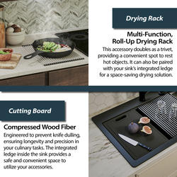 Tuscany Dual Mount 33" Black Quartz Kitchen Sink at Menards®