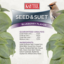 KAYTEE® Seed & Suet No Mess Blueberry Wild Bird Food Seed Blend - 10 ...