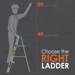 Keller® 4' Type I Aluminum Step Ladder - 250 lb. Max at Menards®