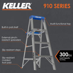 Keller® 6' Type I Aluminum Step Ladder - 250 lb. Max at Menards®