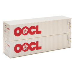 8-Piece O Scale 40-Foot OOCL Containers Dealer Pack at Menards®