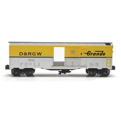 O Gauge Rio Grande Boxcar (Yellow/Silver) at Menards®