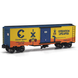 O Gauge Chessie Boxcar with Lights at Menards®