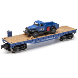 10-1/2" O Gauge Air Force Flatcar with Power Wagon at Menards®