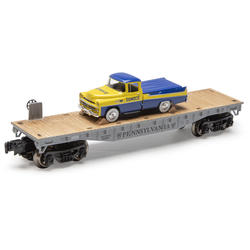 4-Piece 10-1/2" O Gauge Pennsylvania Flatcar with Sunoco® Sweptside ...