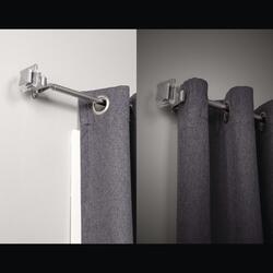 Sun Zero® 66"-120" Brushed Nickel Faith Room Darkening Decorative Wrap ...