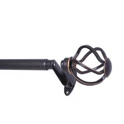 Sun Zero® 36"-66" Oil Rubbed Bronze Cage Room Darkening Decorative Wrap ...