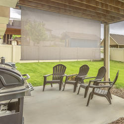 Shade Champ Barcelona Outdoor Sun Shade with Crank Handle - 96"W x 72"L ...