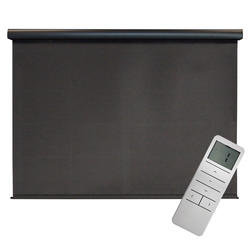 Shade Champ Florence Motorized Outdoor Sun Shade With Valance - 96"W x ...