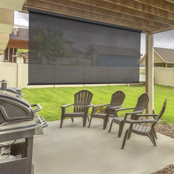 Shade Champ Florence Outdoor Sun Shade with Crank Handle - With Valance ...