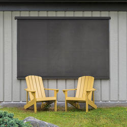 Shade Champ Florence Motorized Outdoor Sun Shade With Valance - 96"W x ...