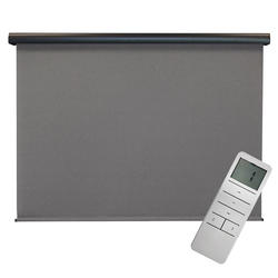 Shade Champ London Motorized Outdoor Sun Shade With Valance - 84"W x 96 ...