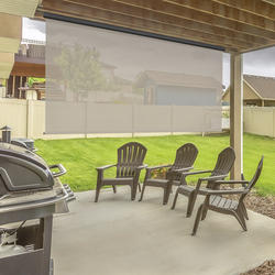 Shade Champ Pisa Outdoor Sun Shade with Crank Handle - With Valance ...