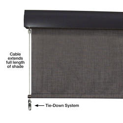 Shade Champ Venice Motorized Outdoor Sun Shade With Valance - 84"W x 96 ...