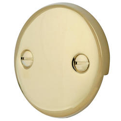 Kingston Brass 2-Hole Polished Brass Bathtub Overflow Face Plate at ...