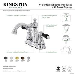 Kingston Brass Duchess Two-Handle 4" Centerset Polished Chrome Bathroom ...