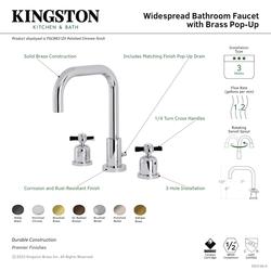 Kingston Brass Millennium Two-Handle Widespread Polished Chrome ...