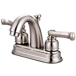 Kingston Brass Royale Two-Handle 4" Centerset Brushed Nickel Bathroom ...