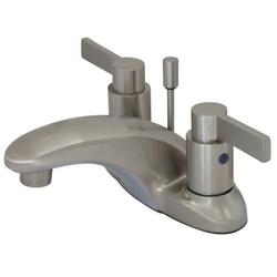 Kingston Brass Two-Handle 4" Centerset Brushed Nickel Bathroom Sink ...