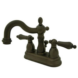 Kingston Brass Heritage Two-Handle 4" Centerset Oil-Rubbed Bronze ...
