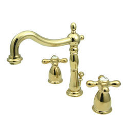 Kingston Brass Heritage Two-Handle 8" Widespread Polished Brass ...