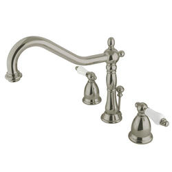 Kingston Brass Heritage Two-Handle 8" Widespread Satin Nickel Bathroom ...