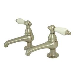 Kingston Brass Restoration Two-Handle 4" Centerset Brushed Nickel ...