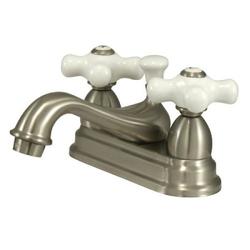 Kingston Brass Restoration Two-Handle 4" Centerset Brushed Nickel ...
