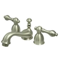 Kingston Brass Restoration Two-Handle 4" Centerset Brushed Nickel ...