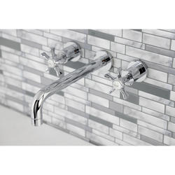 Kingston Brass Hamilton Two-Handle Polished Chrome Roman Bathtub Faucet ...