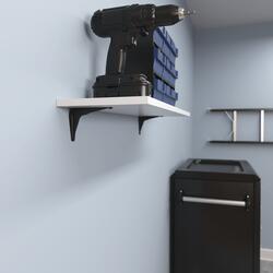 Tool Shop® 5" Light-Duty Black Shelf Bracket at Menards®
