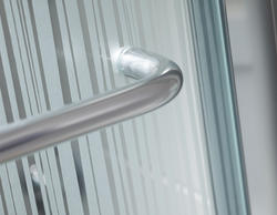 Sterling® Finesse™ 54-5/8" - 59-5/8"W x 70-1/16"H Silver Frameless Sliding Bypass Door with ...