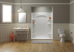 Sterling® Ensemble™ 60"W x 30"D x 75"H White Shower with Right Drain (4 ...