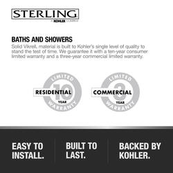 Sterling® Ensemble™ 60"W x 30"D x 16"H White Bathtub with Left Drain at Menards®