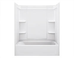 Sterling® Ensemble™ Medley™ 60"W x 32"D x 75"H White Tub/Shower with ...