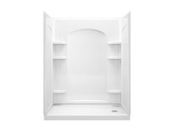 Sterling® Ensemble™ Curve 60"W x 32"D x 75"H White Shower with Right ...