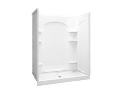 Sterling™ Ensemble™ Curve 60"W x 34"D x 75-1/4"H White Shower With ...