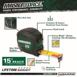 Masterforce® Force-Blade™ 25' Magnetic Tape Measure at Menards®