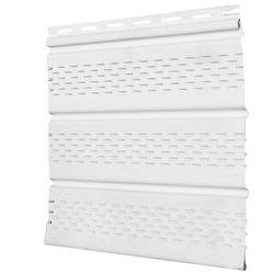 ABTCO® 12" x 12' White Brushed Vented Vinyl Soffit at Menards®