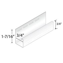 TimberCrest™ 3/4" White Vinyl J-Channel at Menards®