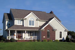 Harbor Ridge™ Double 5" x 12' Gray Vinyl Dutchlap Siding at Menards®