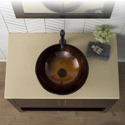 Kraus® 16-1/2"W Copper Brown Round Glass Vessel Sink at Menards®