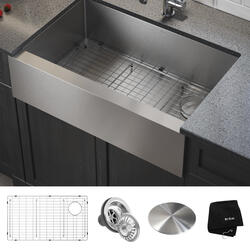 Kraus® Standart Pro Farmhouse/Apron Front 33" Stainless Steel Single ...