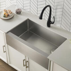 Kraus® Standart Pro Farmhouse/Apron Front 33" Stainless Steel Single ...