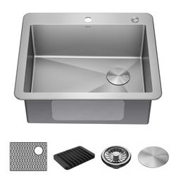 Delta Marca 25" Drop-In Undermount Stainless Steel Single Bowl Kitchen ...