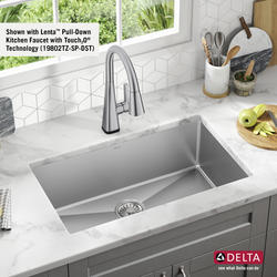 Delta Lenta 30" Undermount 16 Gauge Stainless Steel Single Bowl Kitchen ...