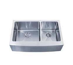Kraus® 33" Farmhouse/Apron Front Stainless Steel Double-Bowl Kitchen ...