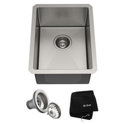 Kraus® Standart Pro Undermount 14" Stainless Steel Single Bowl Kitchen ...